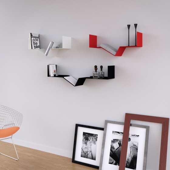 Mensola Design Tech Rossa - 90 cm