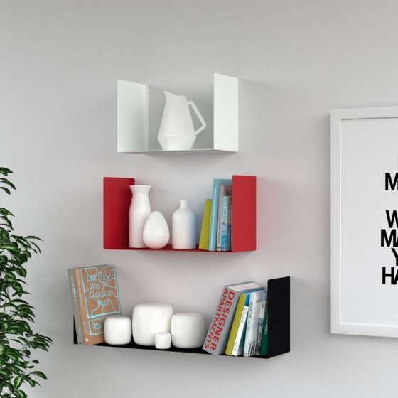 Mensola Design di metallo Bull rossa - 45 cm